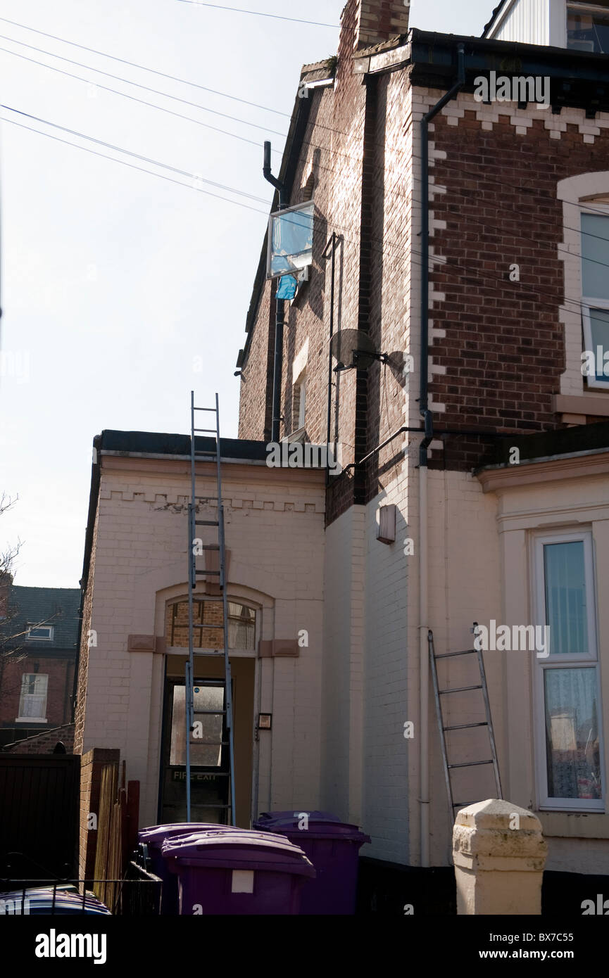 House fire rescue by ladder from window Stock Photo - Alamy