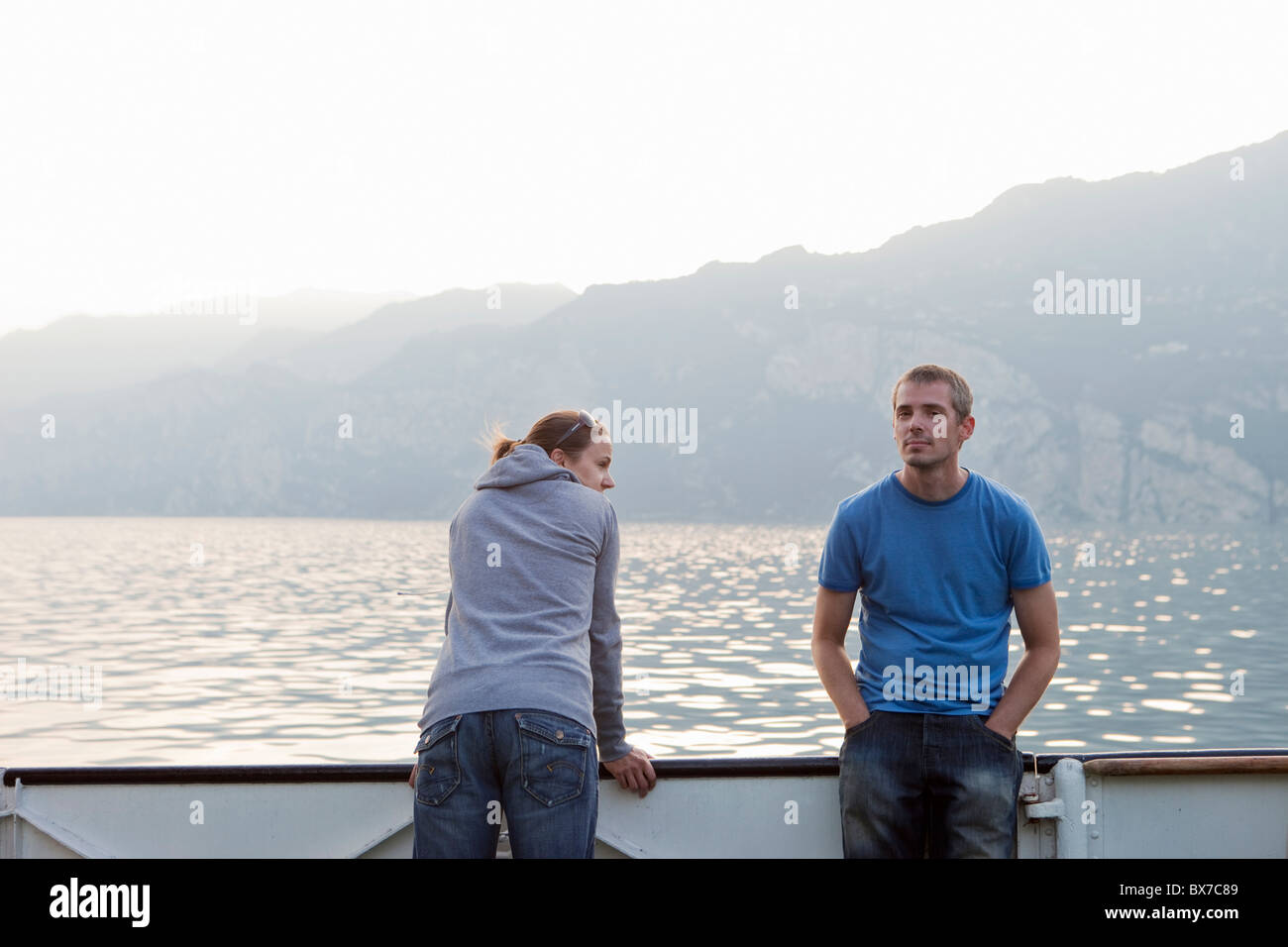 Couple out at sea Stock Photo - Alamy