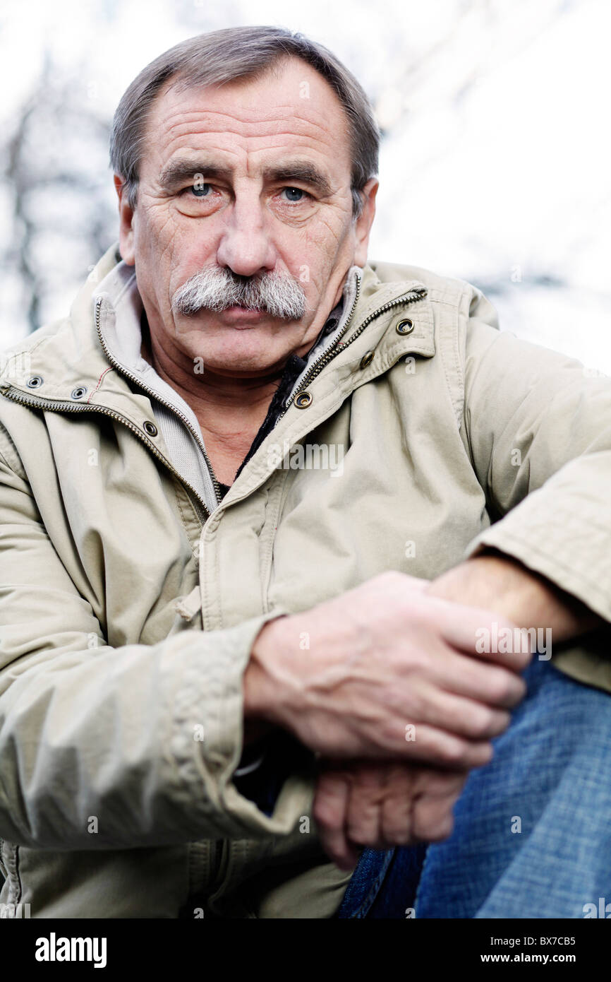 Famous Czech actor Pavel Zednicek portrayed in Prague, Czech Republic ...