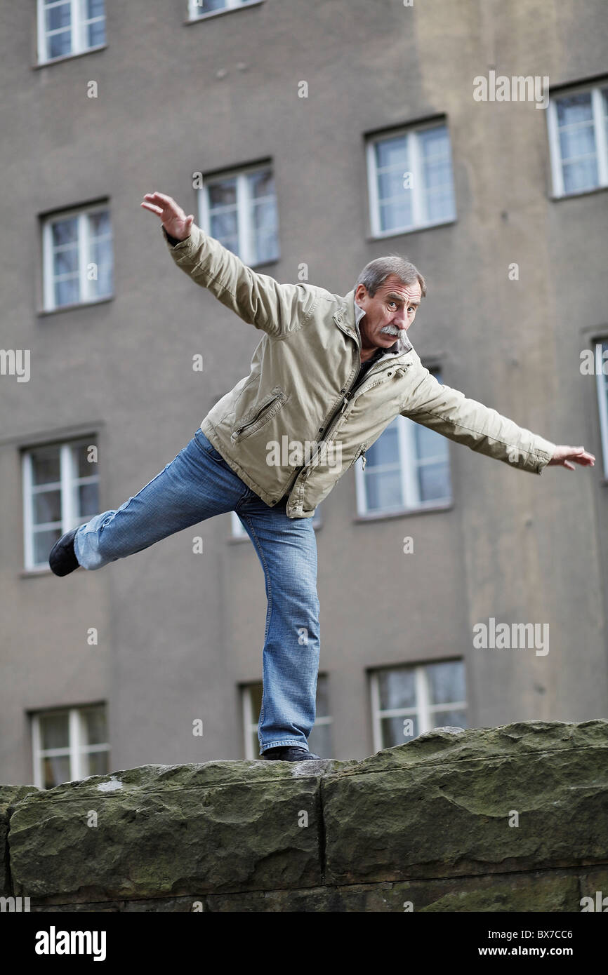 Famous Czech actor Pavel Zednicek portrayed in Prague, Czech Republic ...