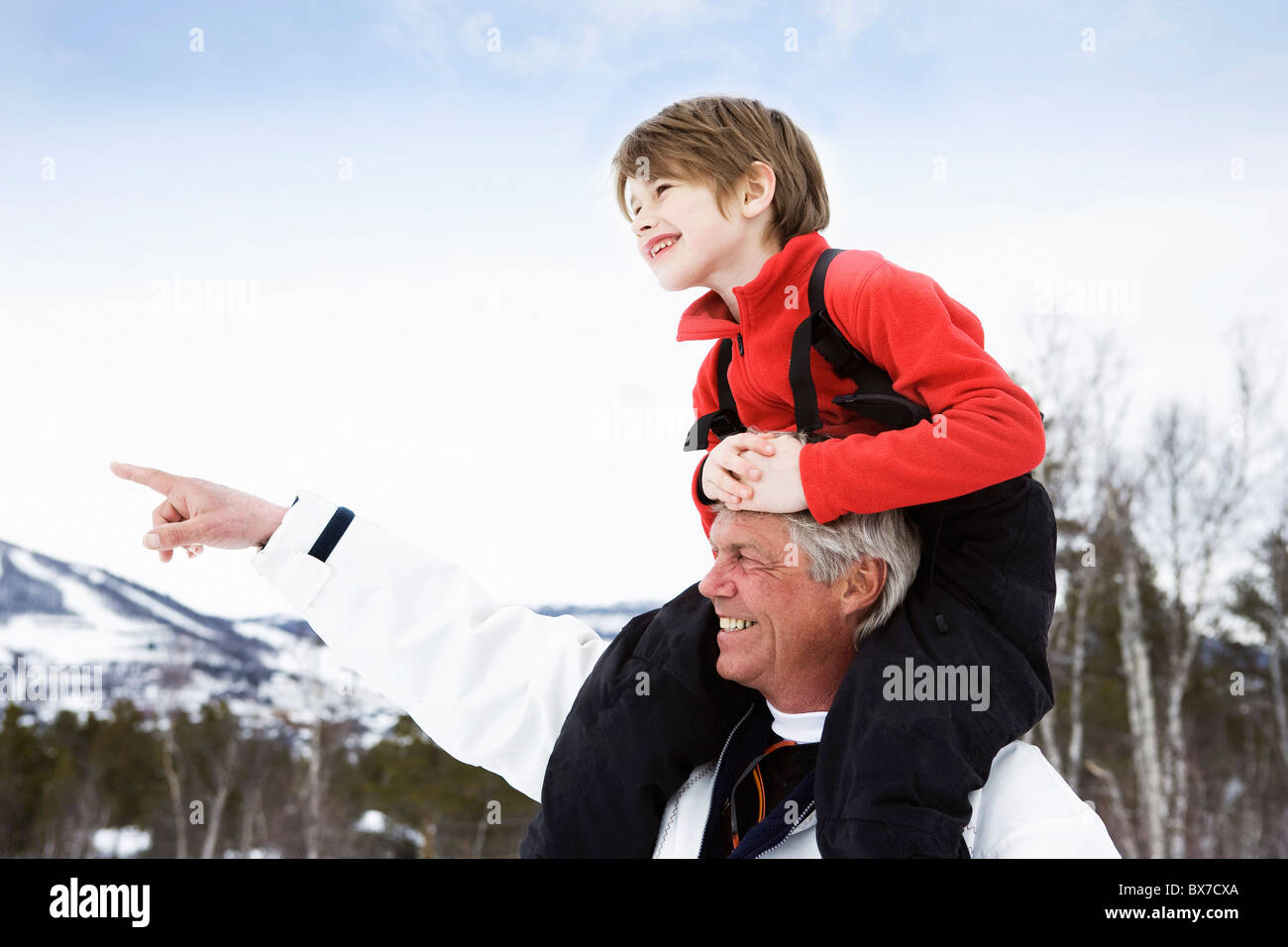 Explaining grandpa grandson to use hi-res stock photography and images ...