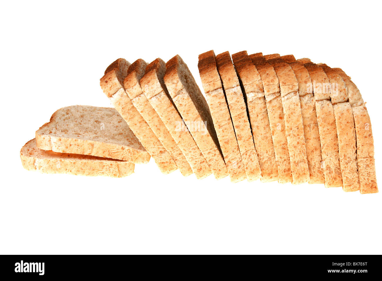 Pile of toast bread isolated on white background Stock Photo - Alamy