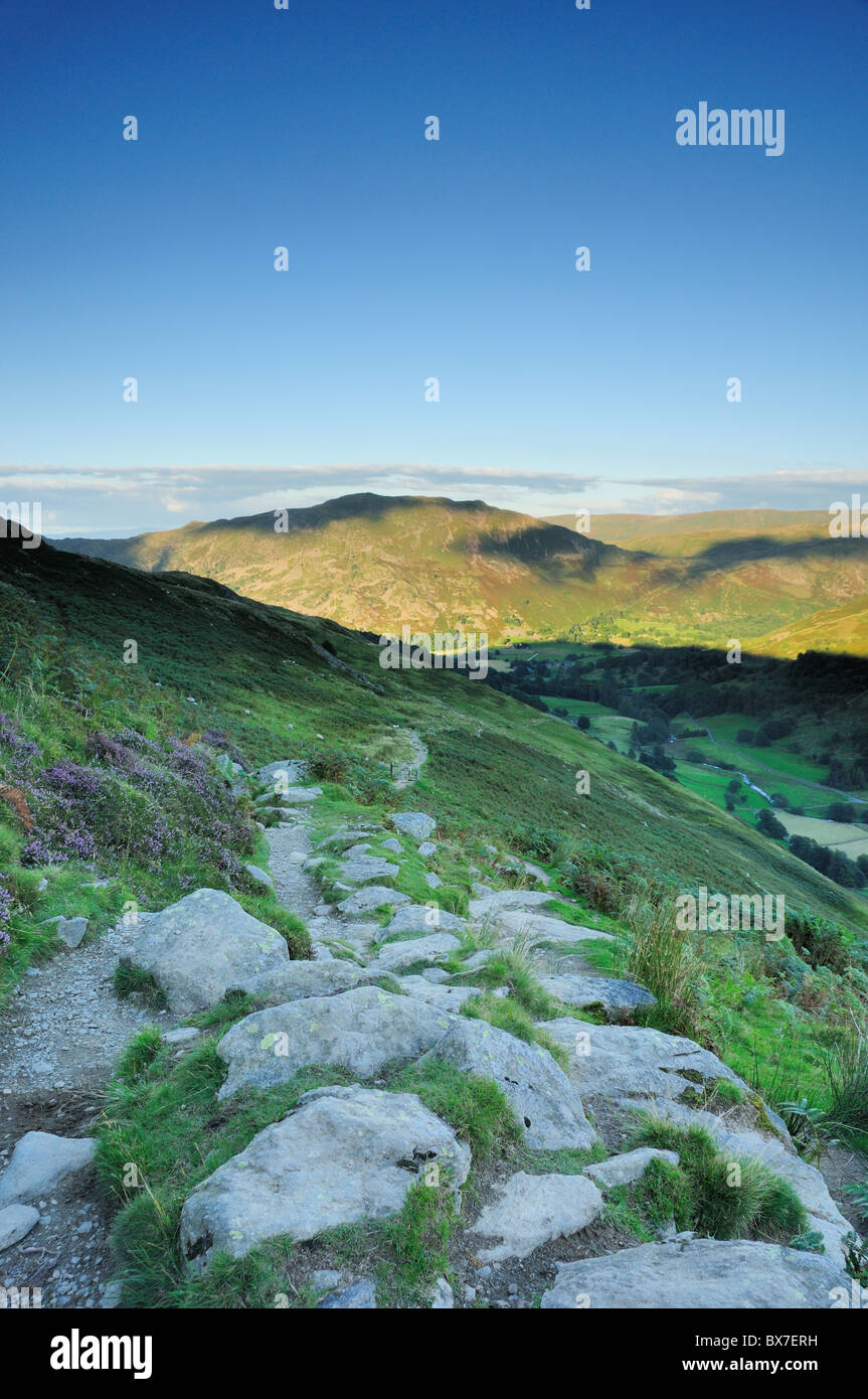 View from Birkhouse Moor over the Grisedale Valley towards Place Fell ...