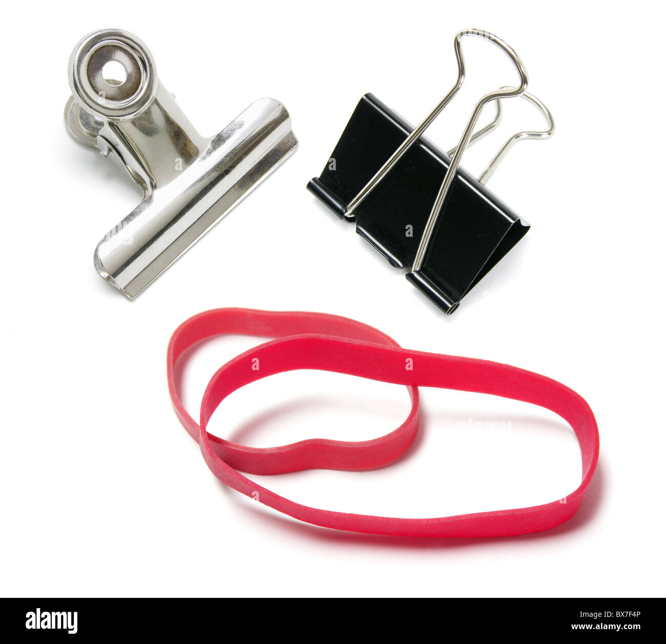 Paper Clips and Rubber Band Stock Photo - Alamy