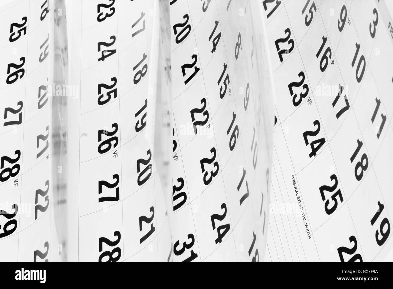 Months calendar Black and White Stock Photos & Images - Alamy