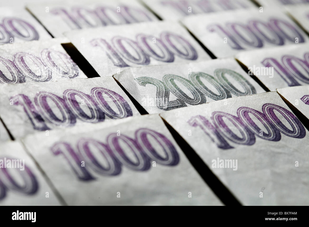 Czech bank-notes, bank note, money, Czech crowns. (CTK Photo/Martin ...
