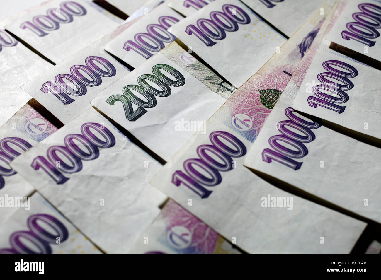 Czech bank-notes, bank note, money, Czech crowns. (CTK Photo/Martin ...