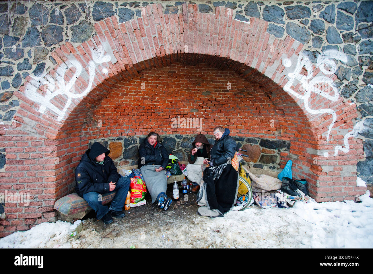Prague homeless hi-res stock photography and images - Alamy
