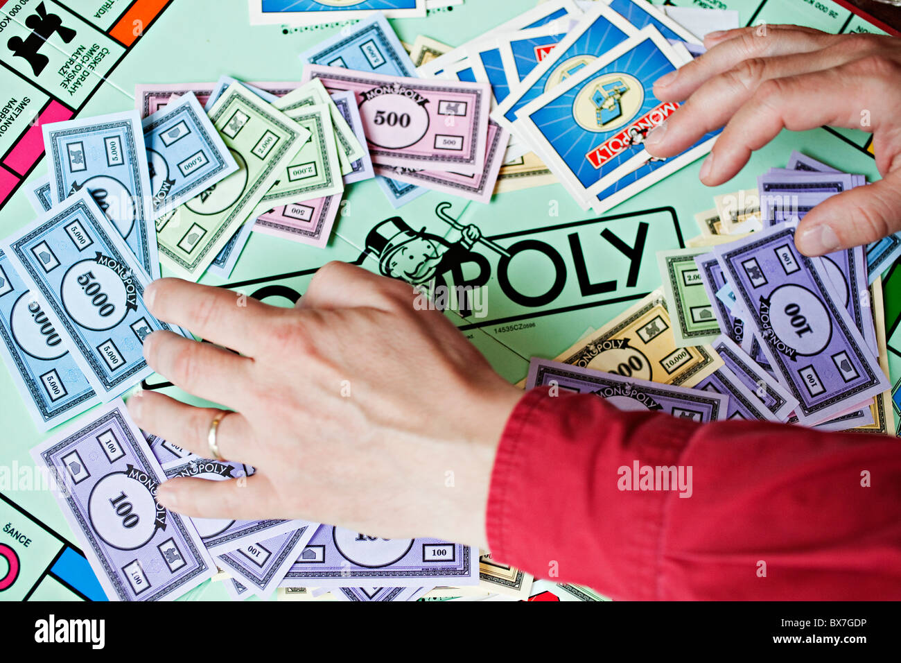Monopoly, table (round) game Stock Photo - Alamy