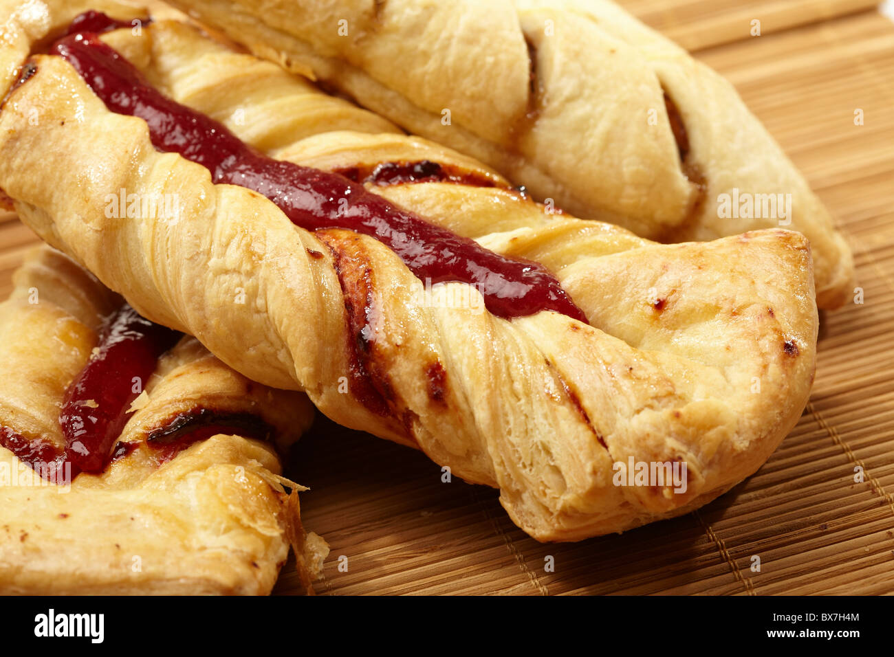 puff pastry with jam Stock Photo - Alamy