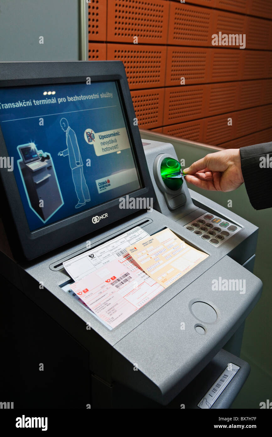 A credit card in a teller terminal. (CTK Photo/Josef Horazny Stock ...