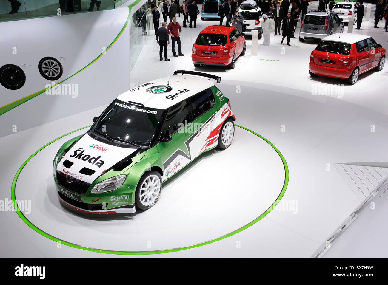 New racing rallye car Skoda Fabia Super 2000 was an eye-catcher of the ...