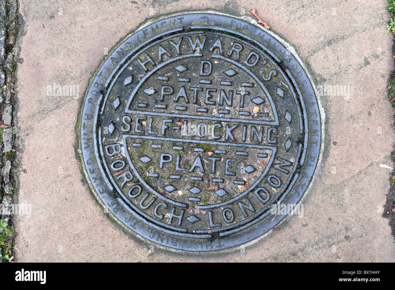 A Haywards Patent Self Locking Plate coalhole cover in a South London ...