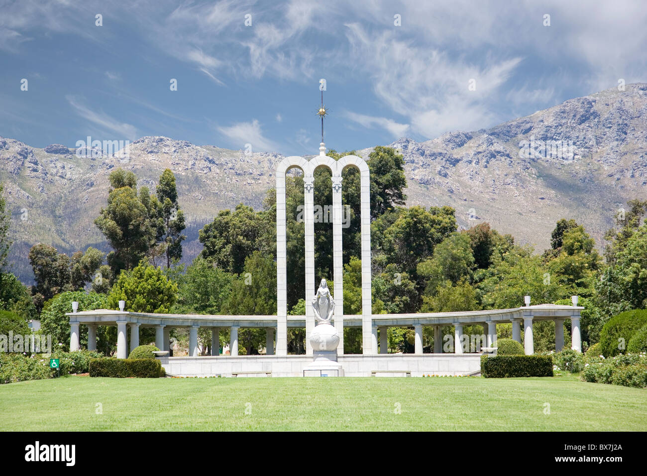 French Huguenot Monument in Franschhoek Stock Photo - Alamy