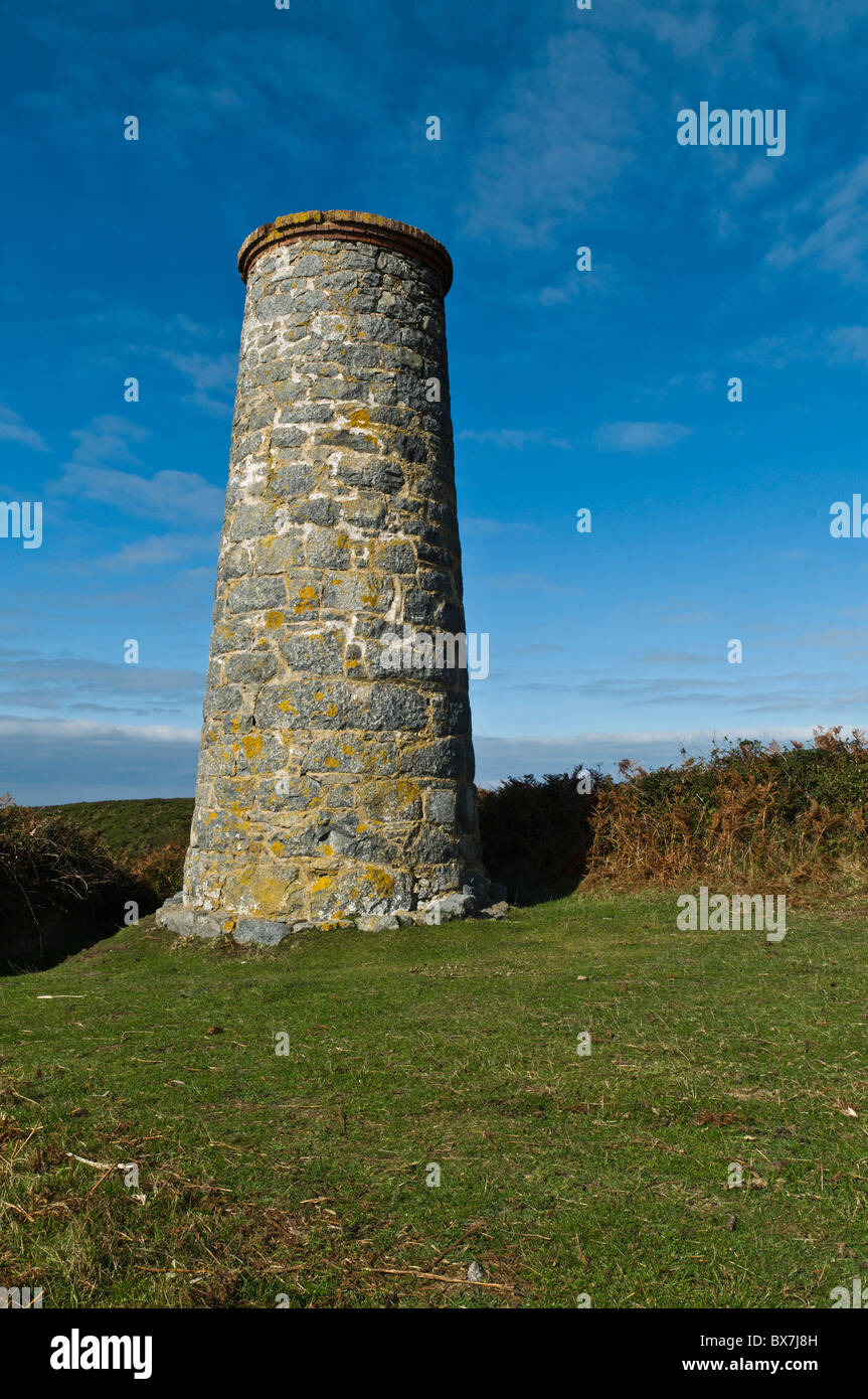 dh LITTLE SARK SARK ISLAND Silver mine chimney tower Stock Photo - Alamy