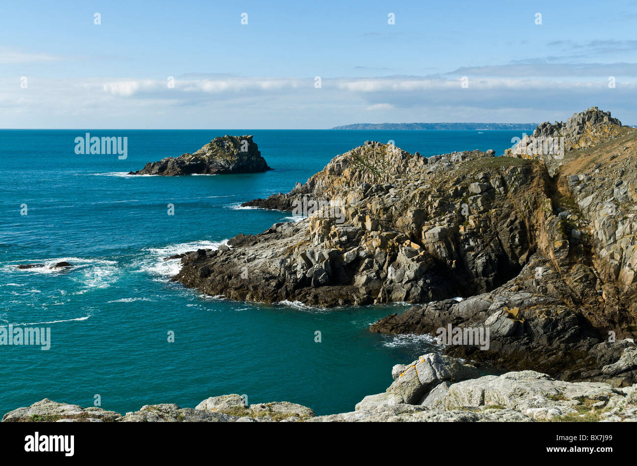 dh LITTLE SARK SARK ISLAND South coast of Little Sark rugged seacliffs ...
