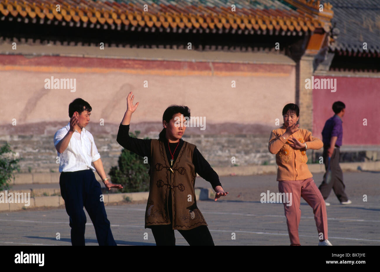 Tai Ji Quan in Front of Buddhist Temple Puning Si in Chengde, World ...