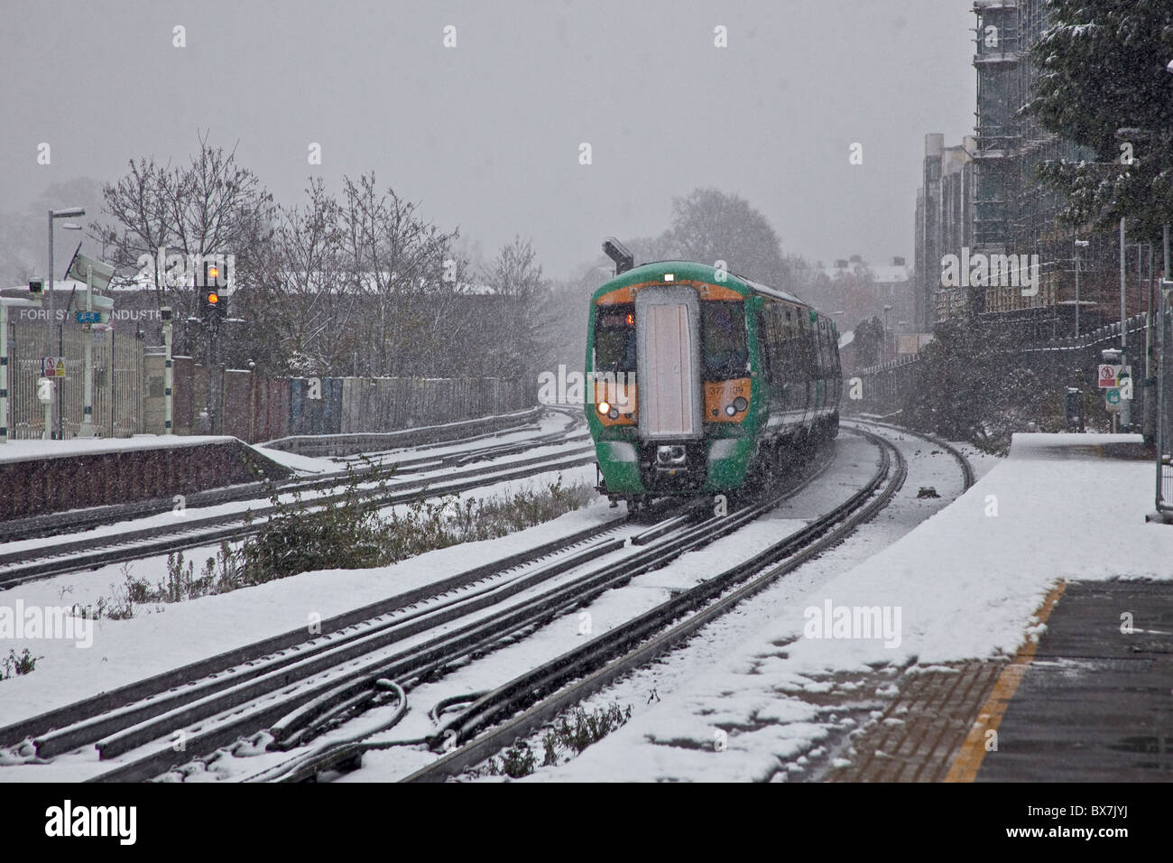 London, Forest Hill Snow on the railway December 2010 Stock Photo - Alamy