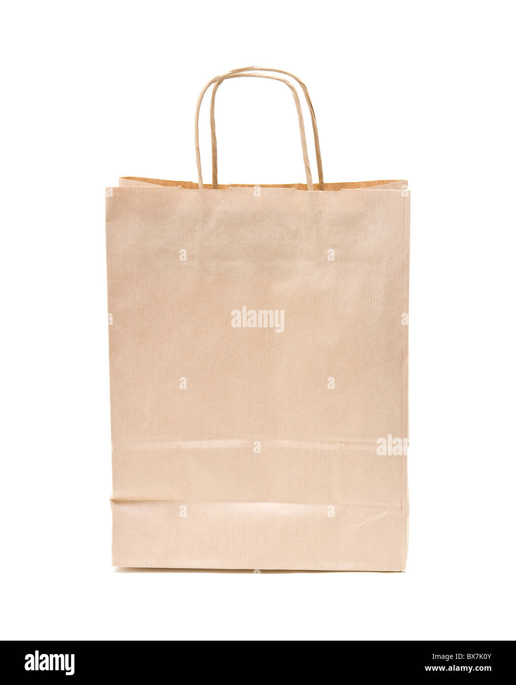 recyclable; reusable brown paper shopping carrier bag Stock Photo - Alamy