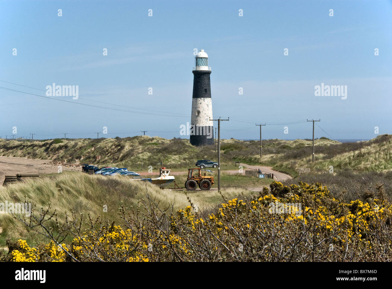 One of the lighthouses at Spurn Point (Spurn Head) Yorkshire,UK Stock ...