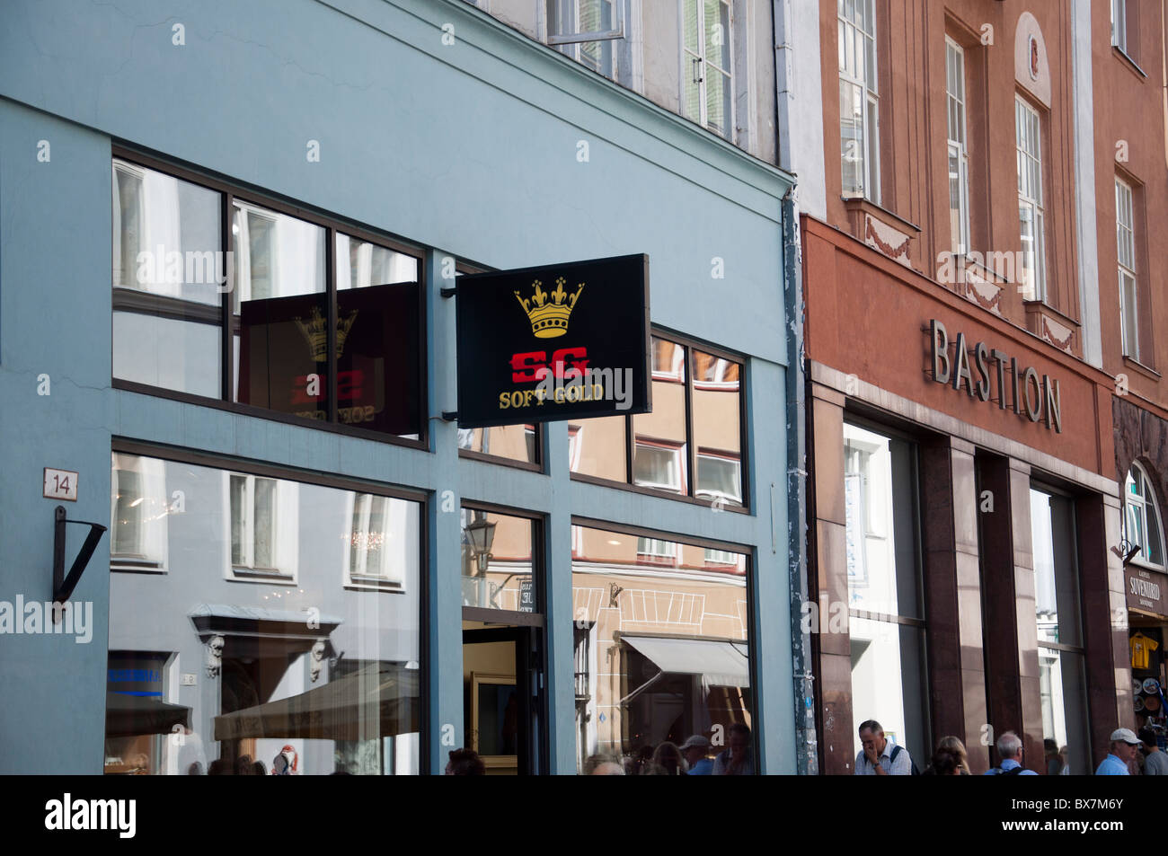 Shops in Tallinn, Estonia, Baltic States Stock Photo - Alamy