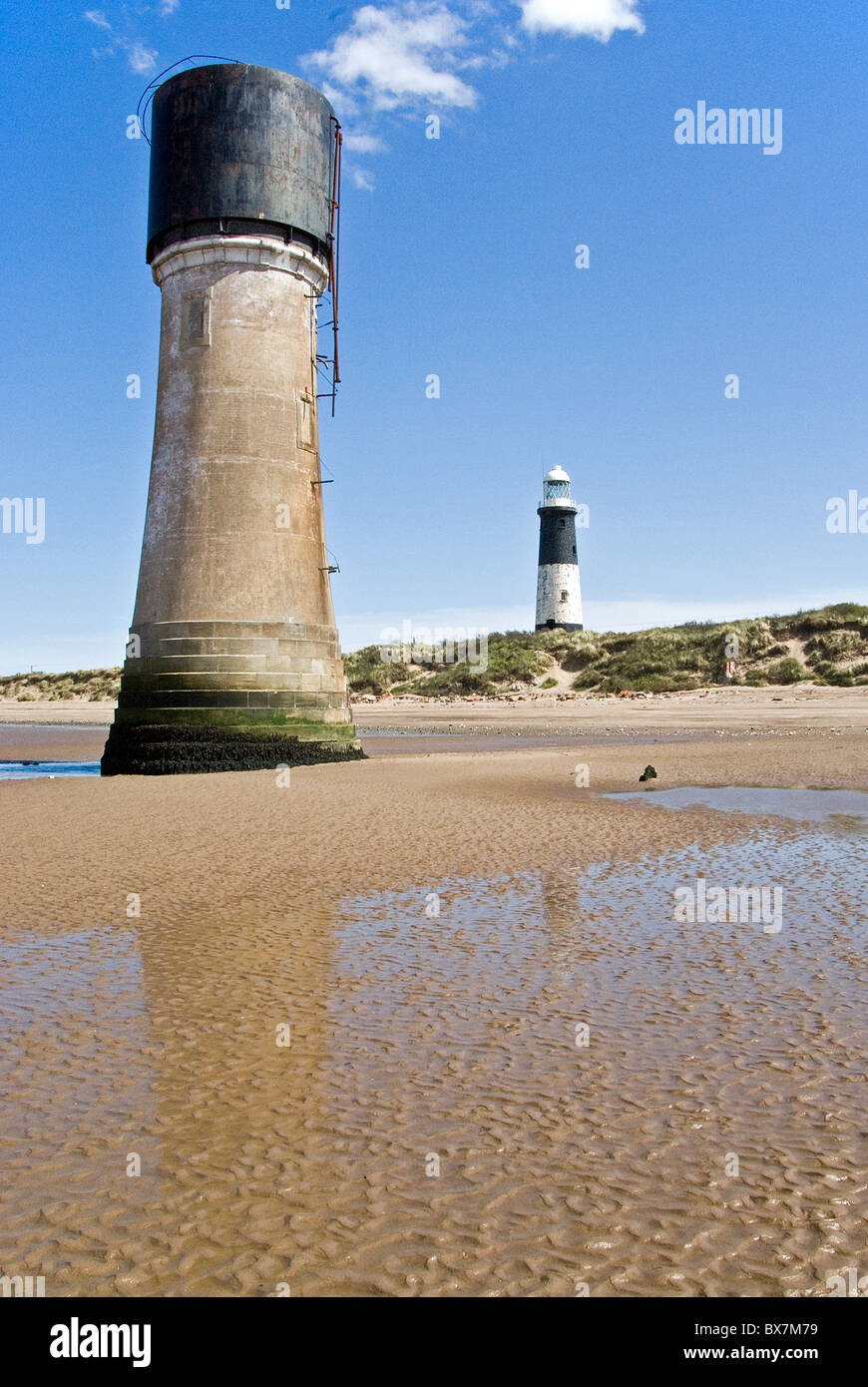 The lighthouses at Spurn Point (Spurn Head) Yorkshire,UK Stock Photo ...