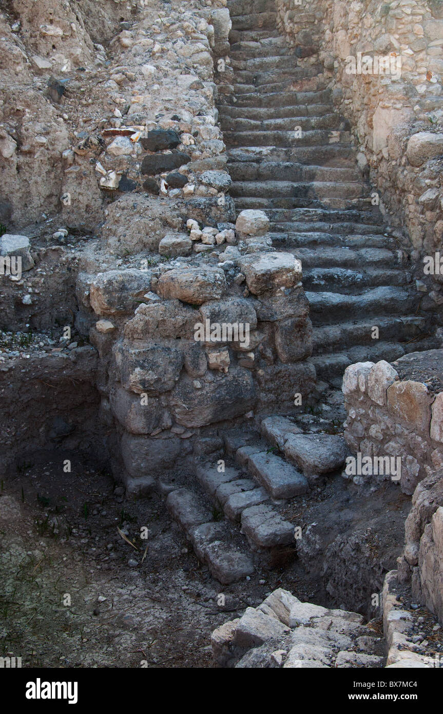 The ancient ruins of Tel Megiddo Stock Photo - Alamy