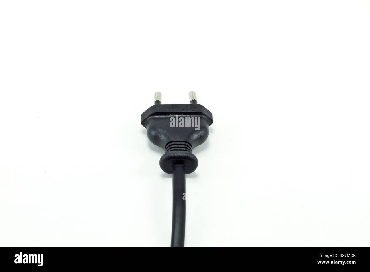Black Power Plug, White Background Stock Photo - Alamy