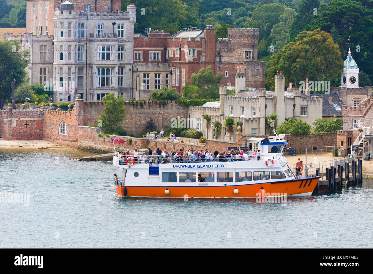 The Brownsea Island ferry bringing tourists to the castle, Brownsea ...