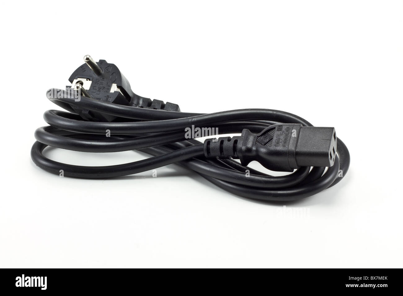 Black Power Plug, White Background Stock Photo - Alamy