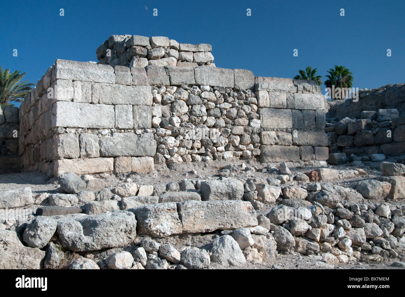 The ancient ruins of Tel Megiddo Stock Photo - Alamy