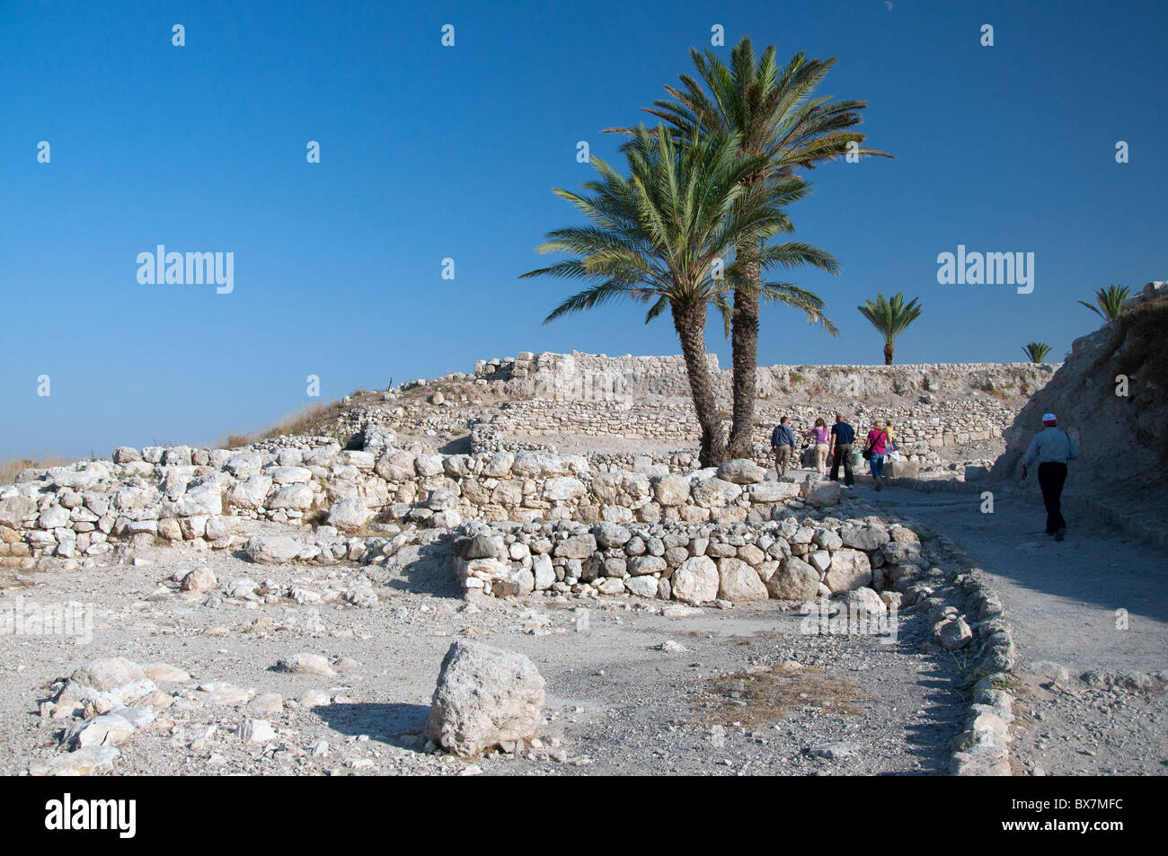 The ancient ruins of Tel Megiddo Stock Photo - Alamy