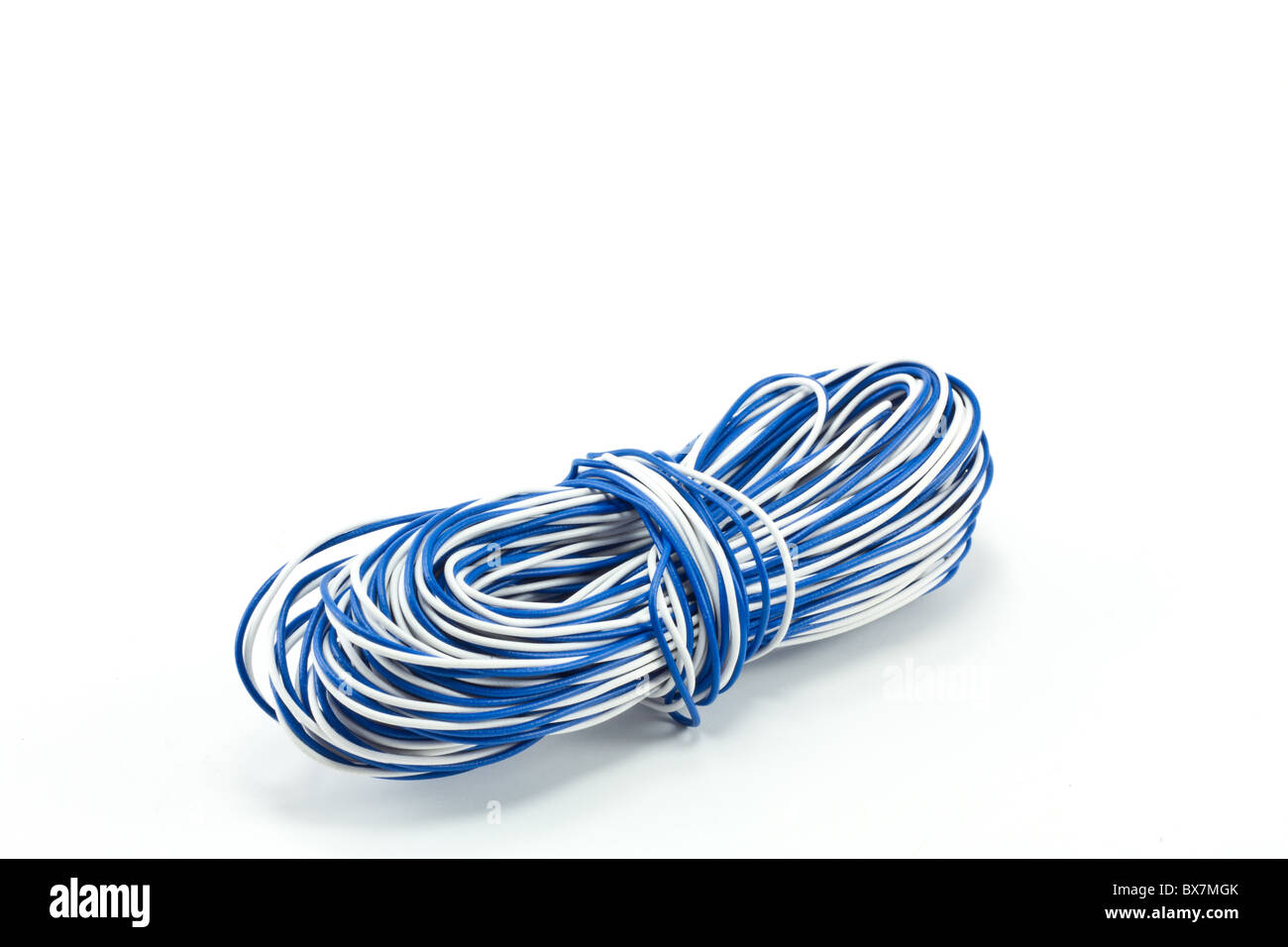 Blue and white cable Stock Photo - Alamy