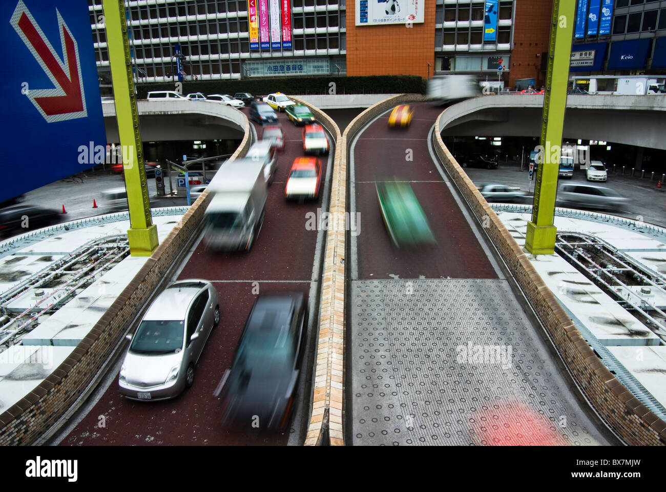 ramp of underground parking lot in tokyo, japan Stock Photo - Alamy