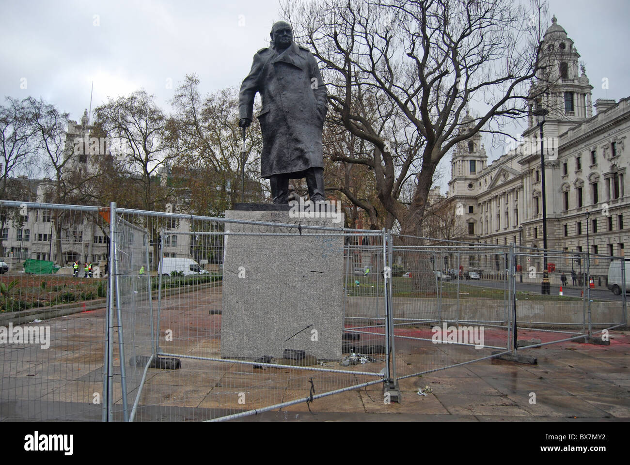 Student Protest Uk Riot Whitehall Parliament Stock Photo - Alamy