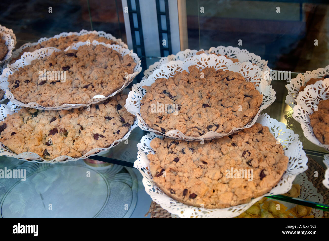 The famous almond tarts, a favourite, in the Medieval City of Mantua in ...