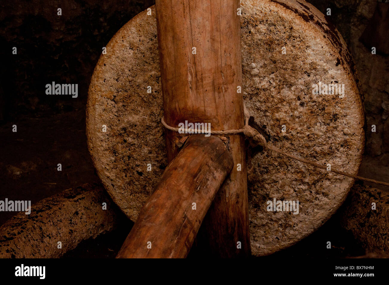 The mill for crushing olives Stock Photo - Alamy