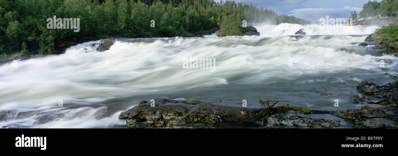 Panoramic view to Storfosen Falls is one of Europe’s largest untamed ...