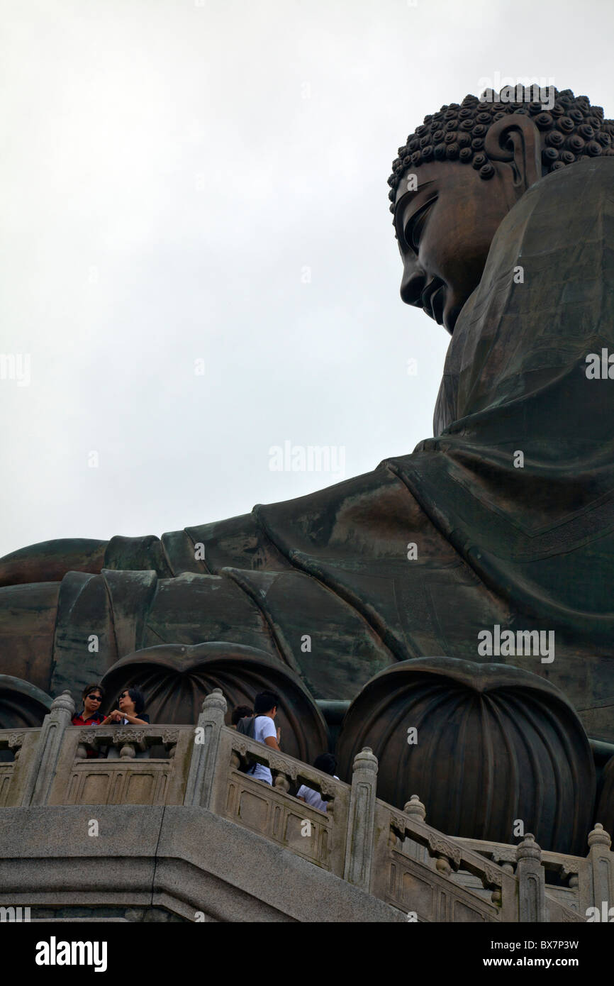 Hong Kong, Lantau island seated bronze statue Buddha Stock Photo - Alamy
