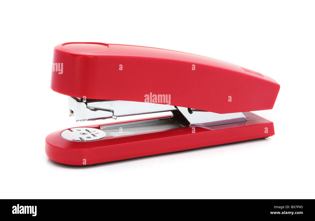 Standard red tacker. All isolated on white background Stock Photo - Alamy