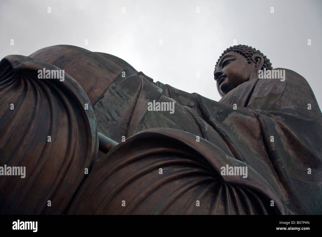 Hong Kong, Lantau island seated bronze statue Buddha Stock Photo - Alamy
