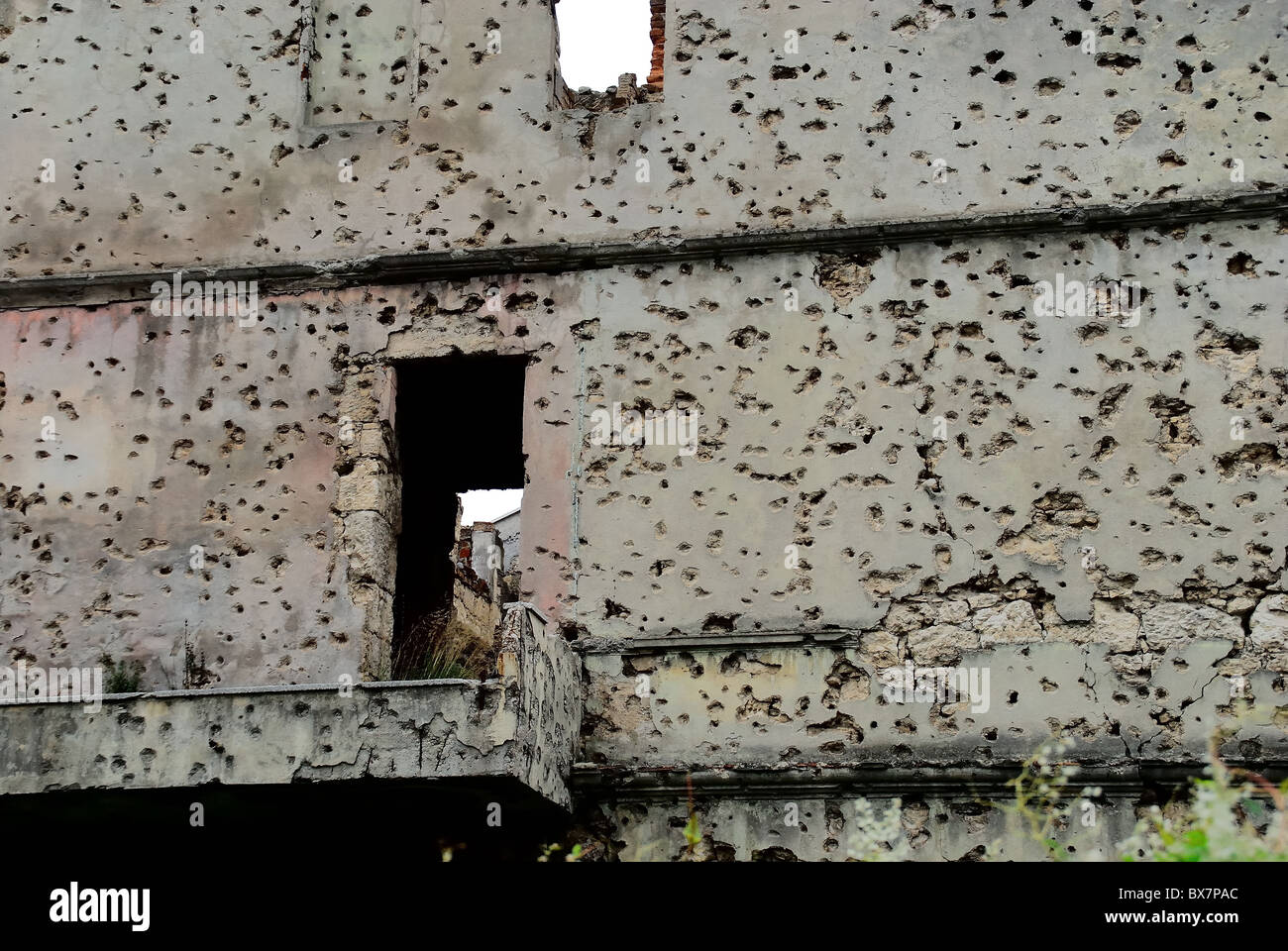 Mostar, Bosnia and Herzegovina, the machine-guns left a mark on every ...