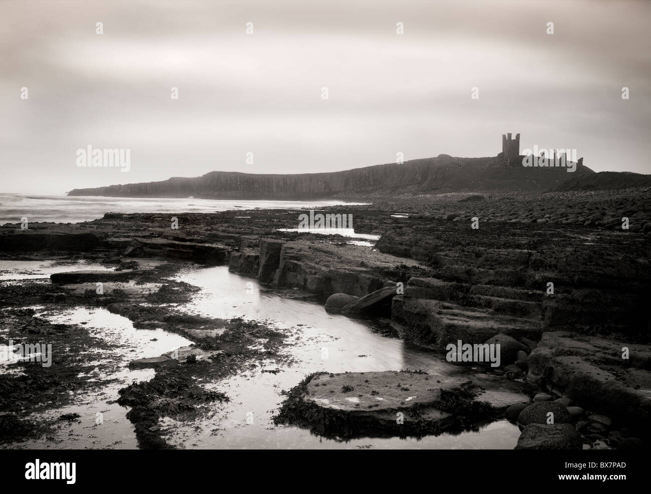 Dunstanburgh Castle, Embleton Bay Stock Photo - Alamy