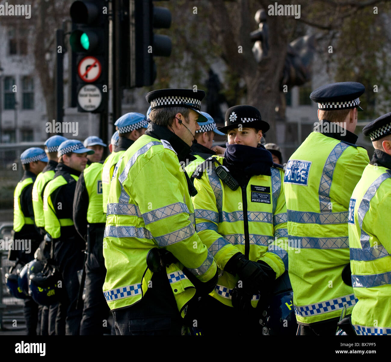A line of Metropolitan Police Officers in London Stock Photo - Alamy