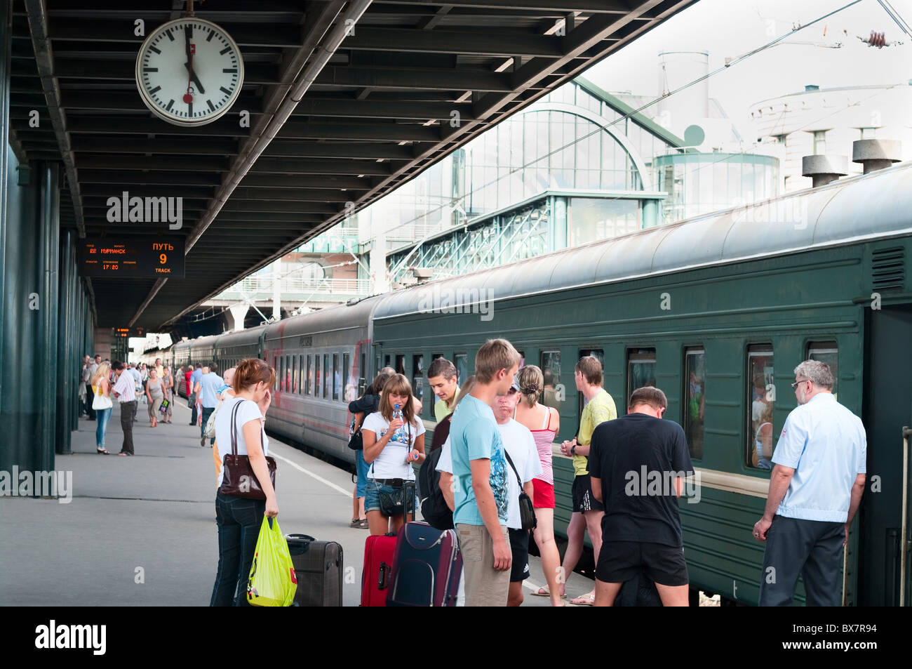 Russian railway station Ladozhsky Rail Terminal. Saint-Petersburg ...