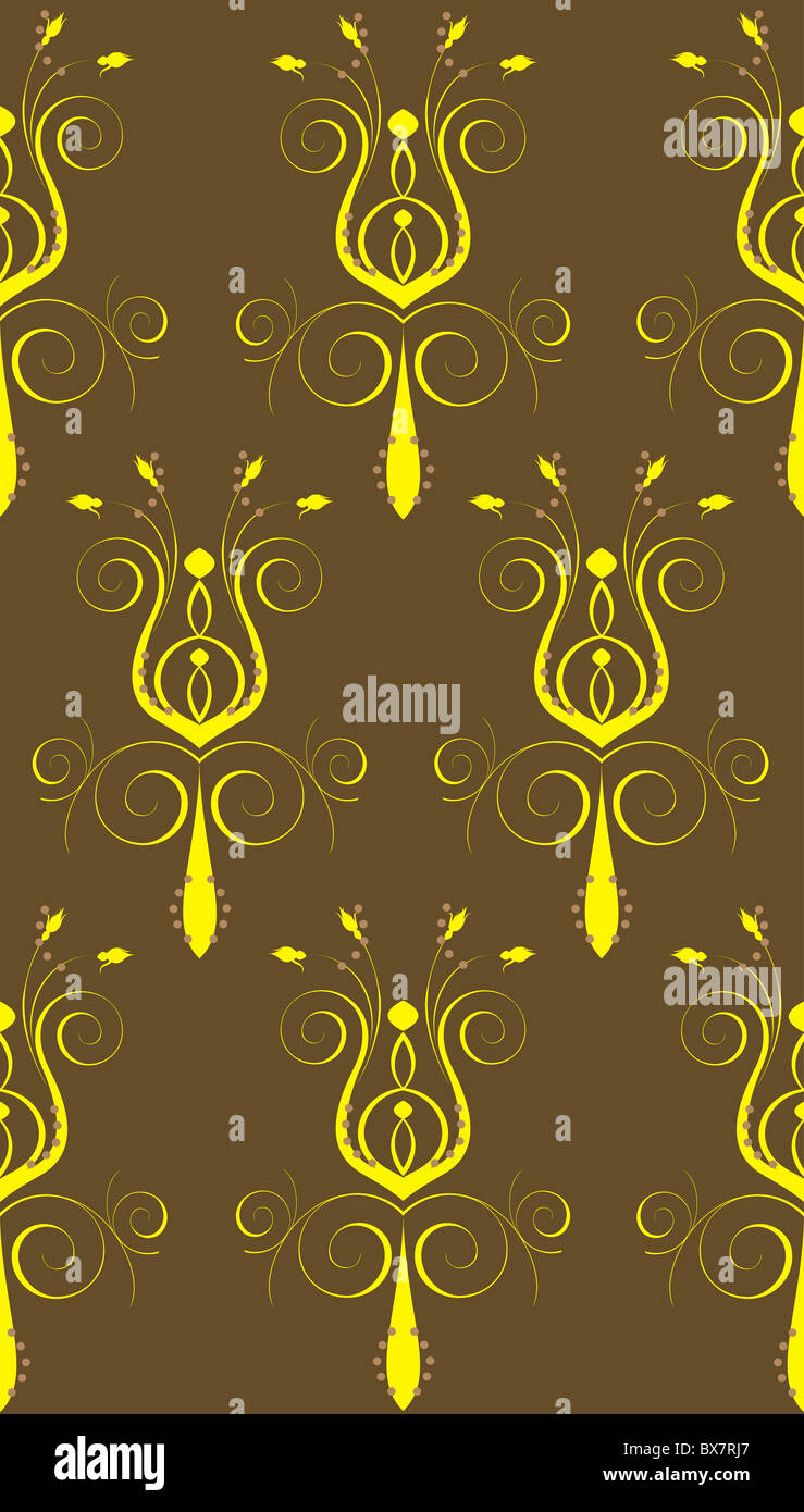 Vector Illustration of seamless background. Brown Yellow Abstract ...