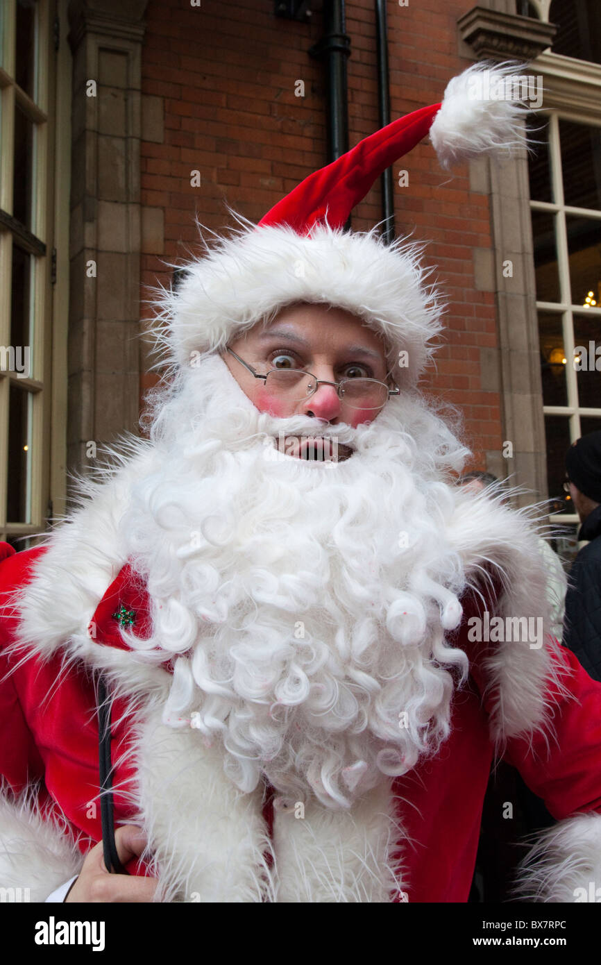 LONDON, ENGLAND - Santacon London 2010, portrait of traditional Santa ...