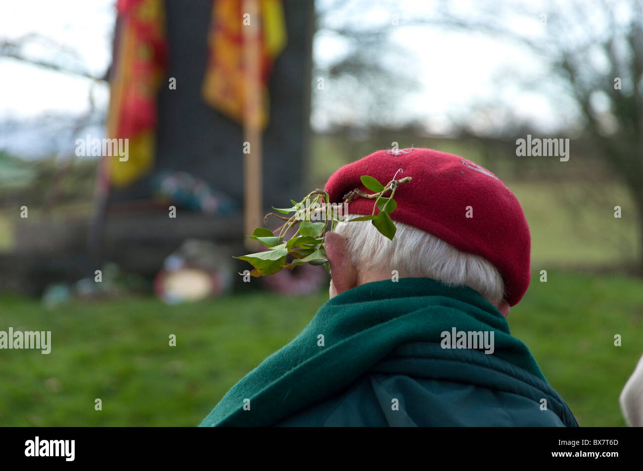A Welsh Nationalist attends the annual commemoration of the death of ...