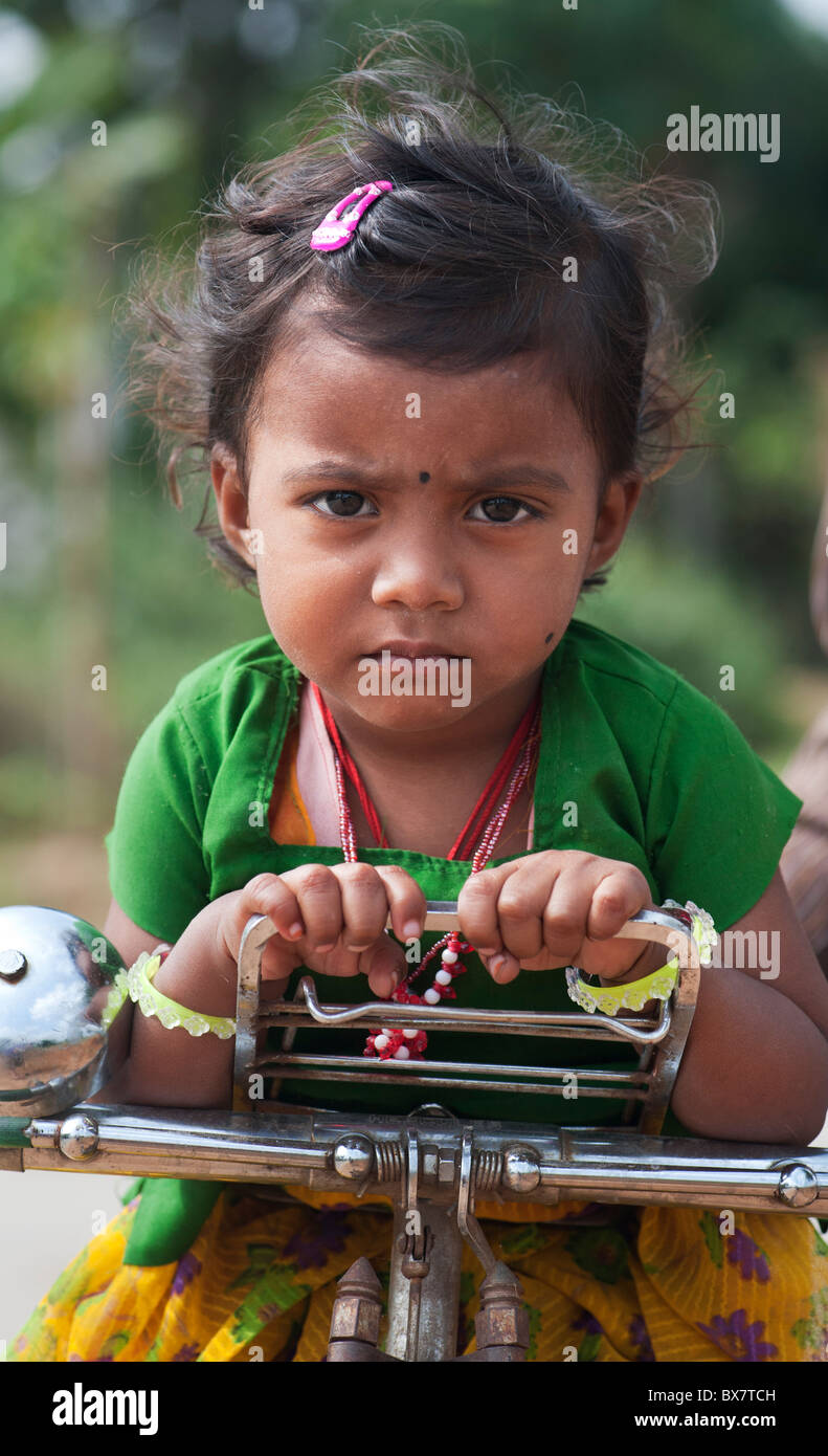 Indian kid on cycle hi-res stock photography and images - Alamy