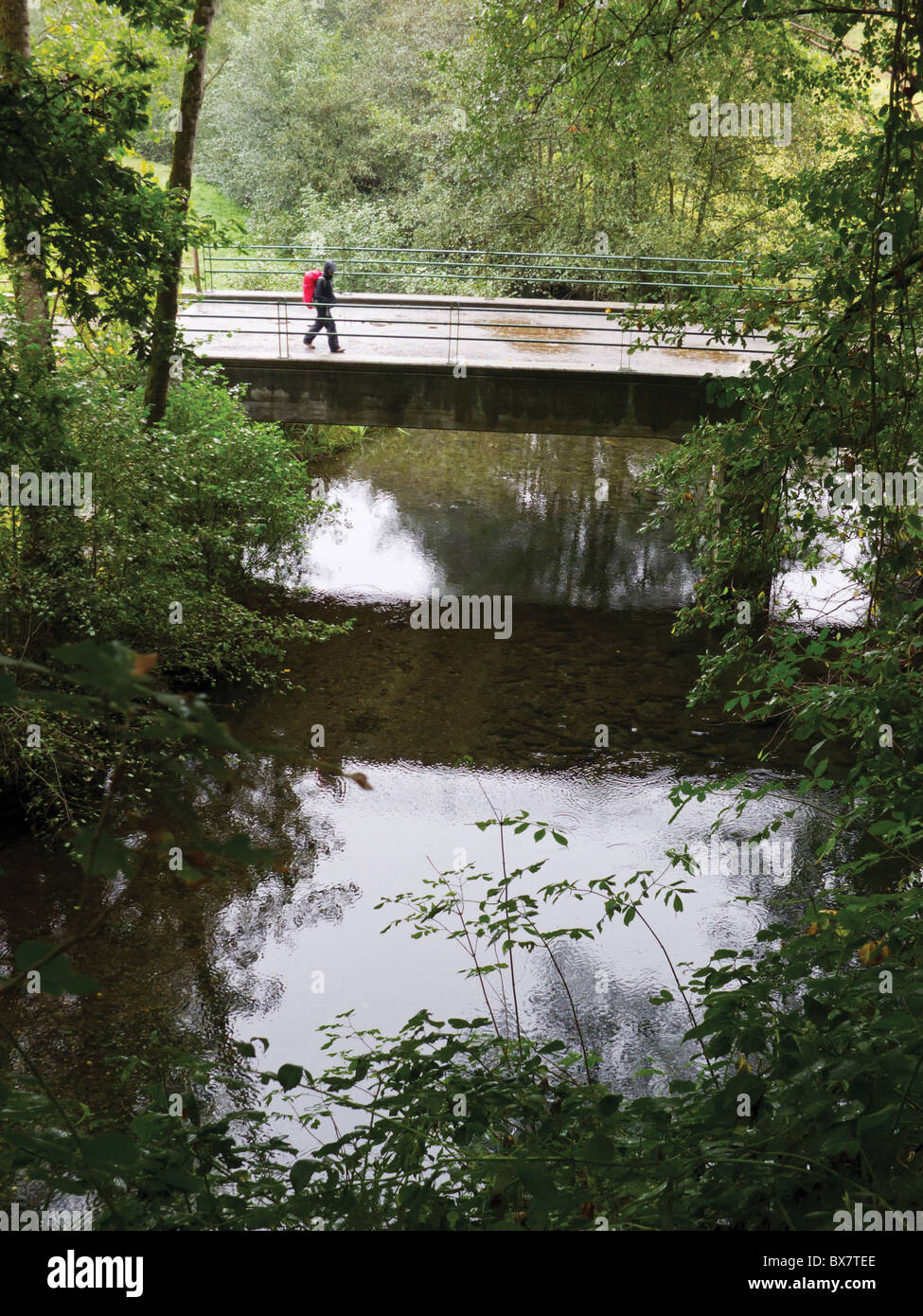 Pilgrim on Camino de Santiago, Spain Stock Photo - Alamy